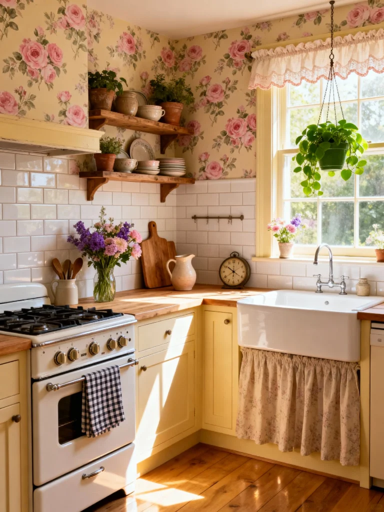 10 Ideas Design A Cozy Granny Chic Kitchen With Open Shelving ...